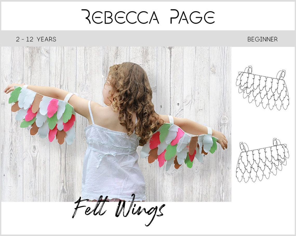 Felt Wings PDF Sewing Pattern Playtime Pattern Felt Wings - Etsy Canada