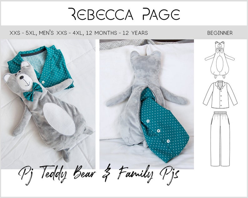 Sewing & Needlecraft Bundle: Children’s Jersey PJs and Pajama Teddy ...