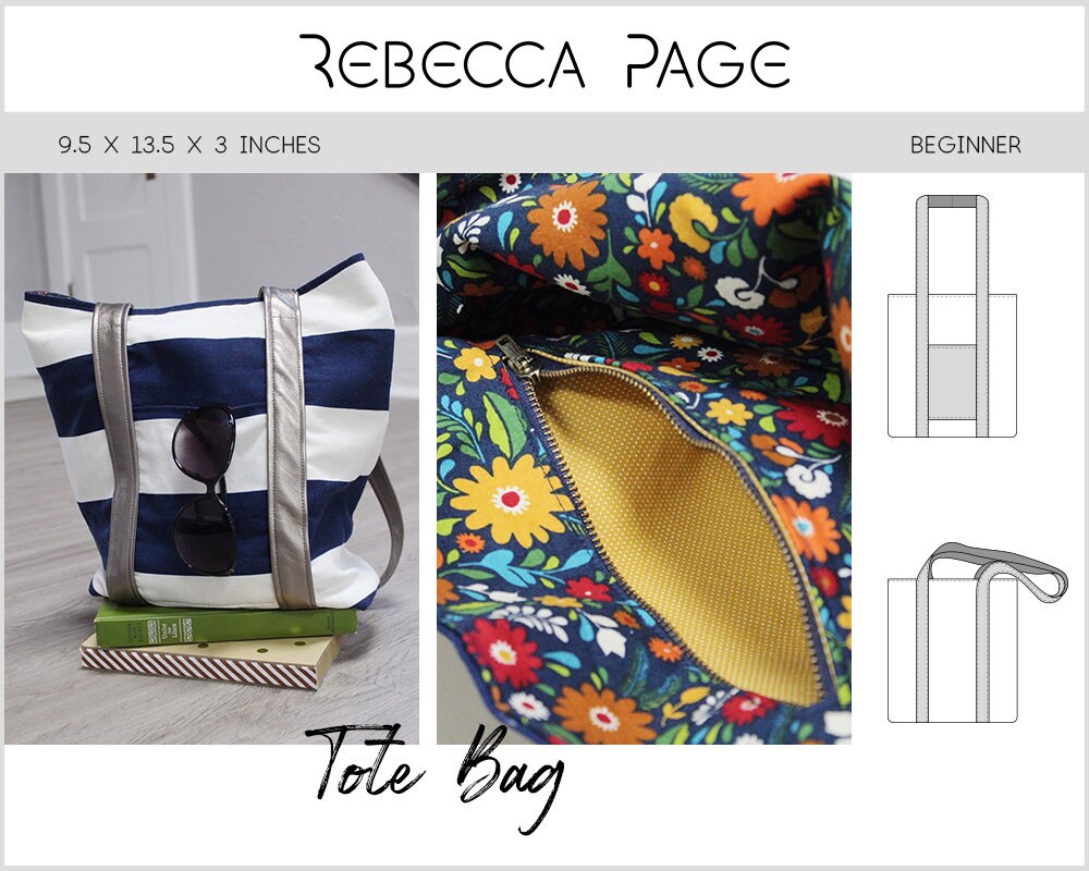 Tote Bag PDF Sewing Pattern Purse Pattern Tote Bag Pattern - Etsy