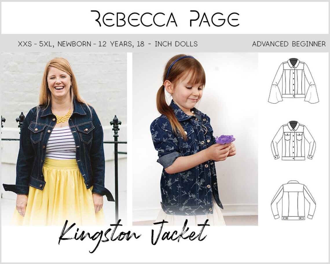 BUNDLE Kingston PDF Sewing Pattern Jacket Pattern Denim - Etsy UK