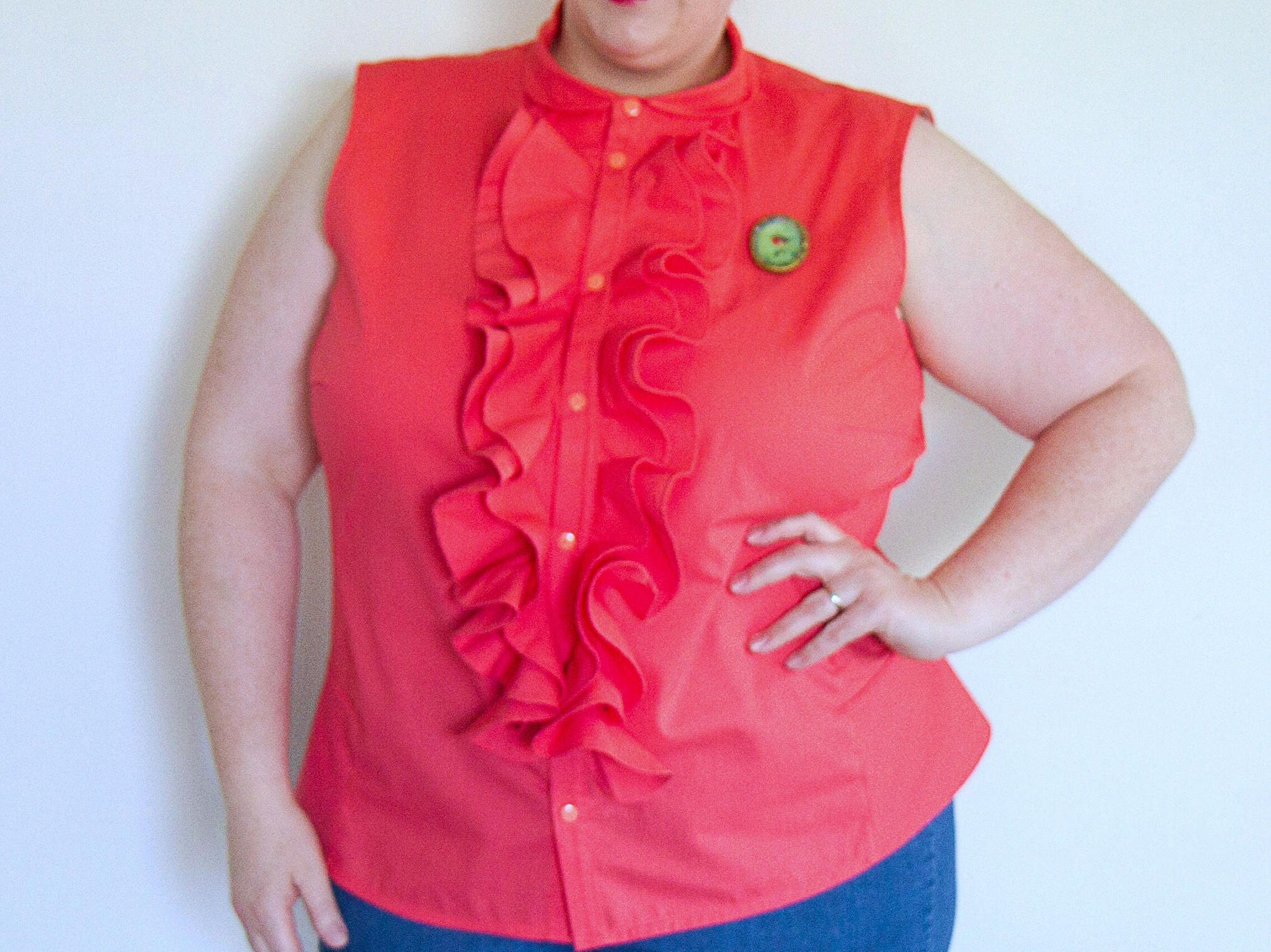 Riviera Ruffle Shirt PDF Sewing Pattern Ruffle Pattern | Etsy