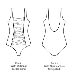 Ruched Swimsuit PDF Sewing Pattern - Swimsuit Pattern, Ruched Swim ...