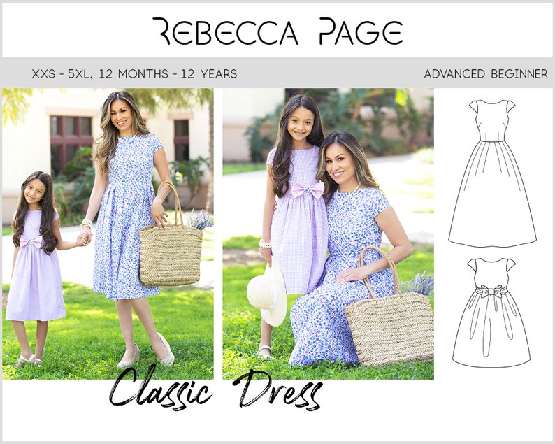 Bundle Classic Dress PDF Sewing Pattern Dress Pattern - Etsy