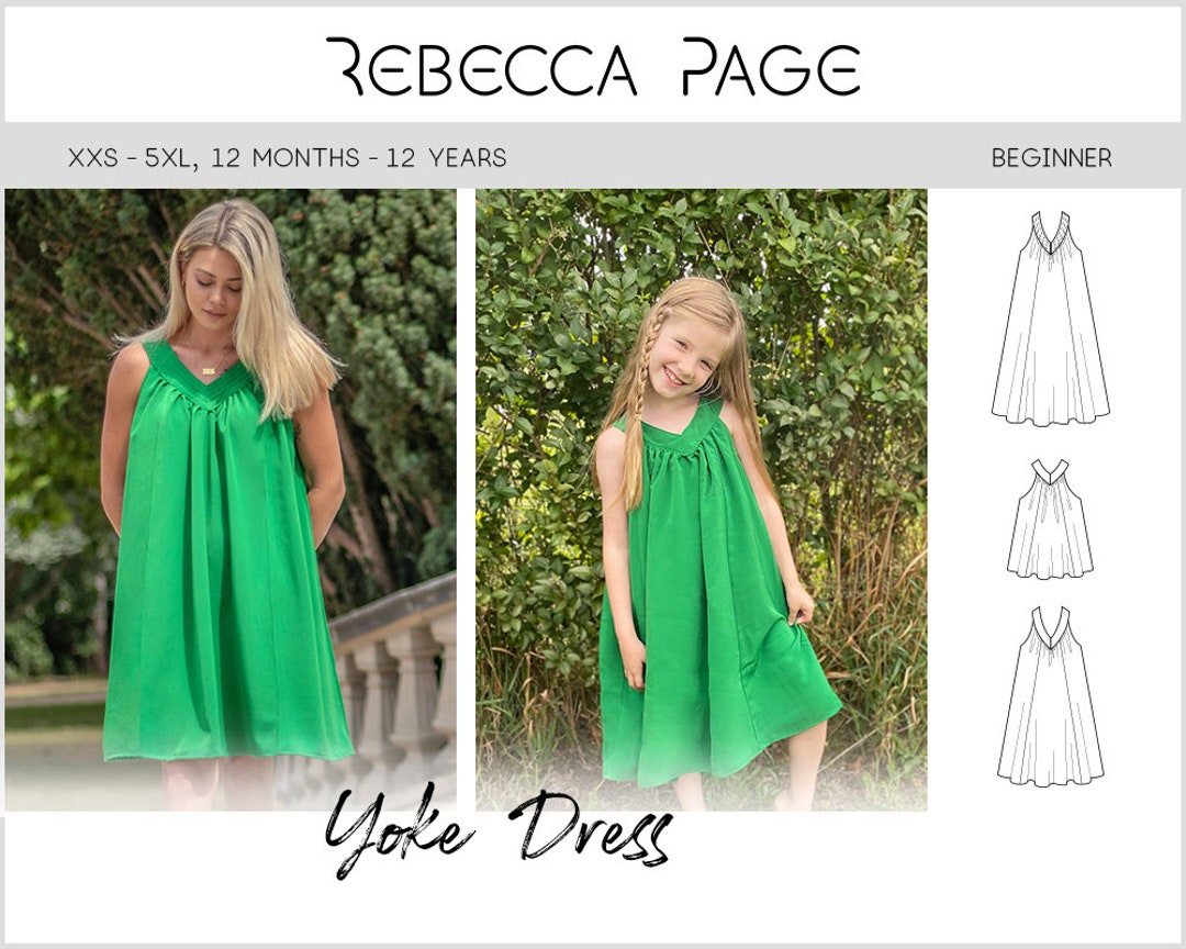 BUNDLE Yoke Dress PDF Sewing Pattern Yoke Pattern Flowy - Etsy