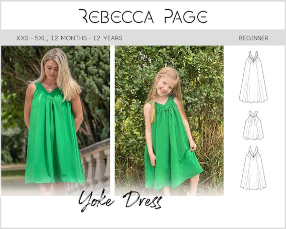 BUNDLE Yoke Dress PDF Sewing Pattern Yoke Pattern Flowy | Etsy