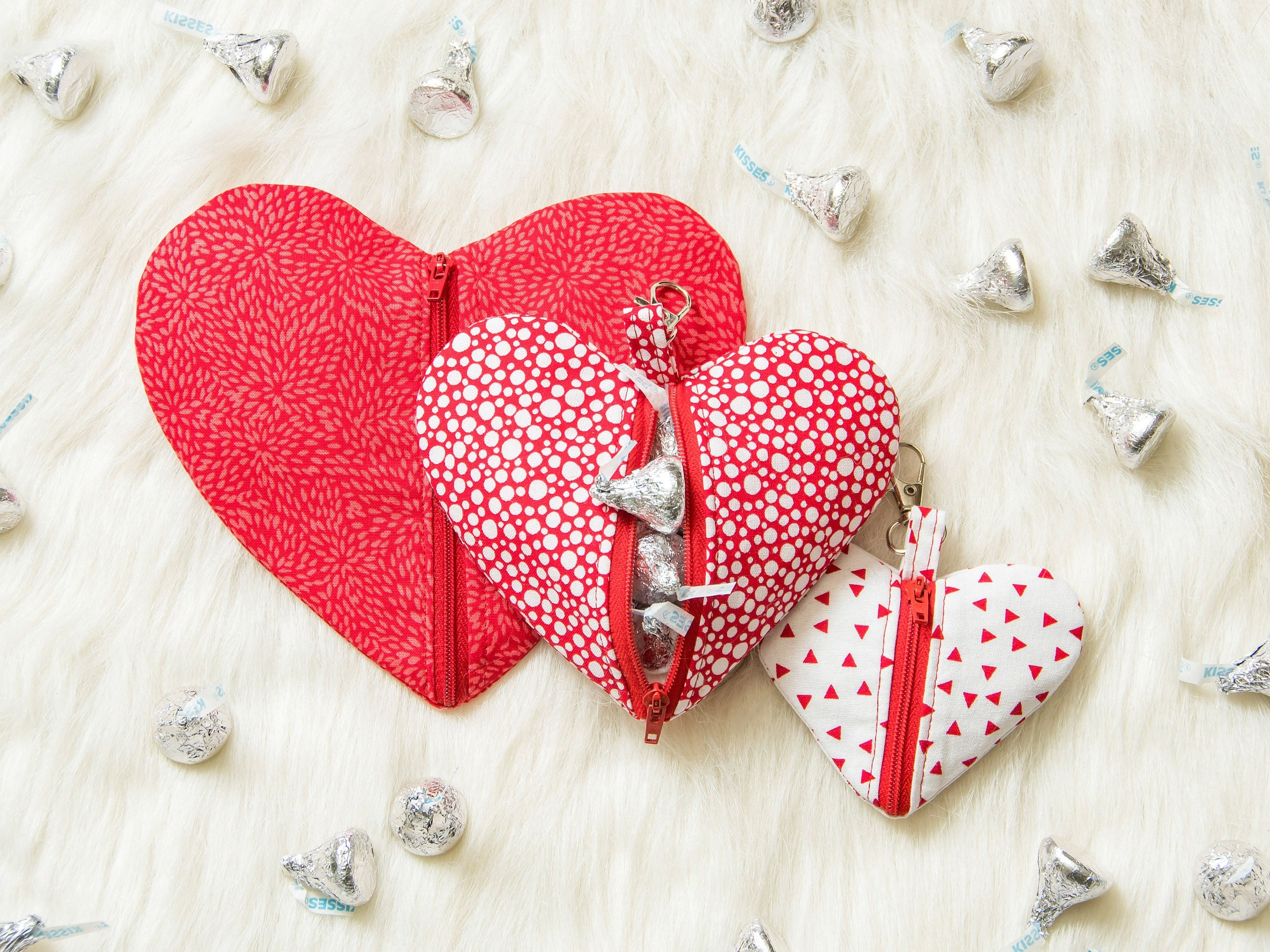 Heart Zip Pouch PDF Sewing Pattern Pouch Pattern Heart | Etsy