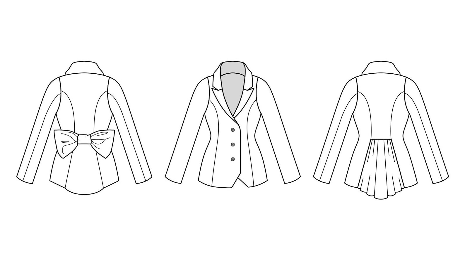 Spring Blazer PDF Sewing Pattern Blazer Pattern Fitted - Etsy