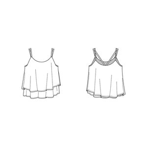 Childrens Chloe PDF Sewing Pattern Cami Pattern, Cami Top Pattern ...