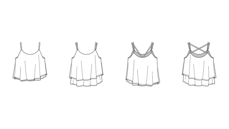 Childrens Chloe PDF Sewing Pattern Cami Pattern Cami Top - Etsy