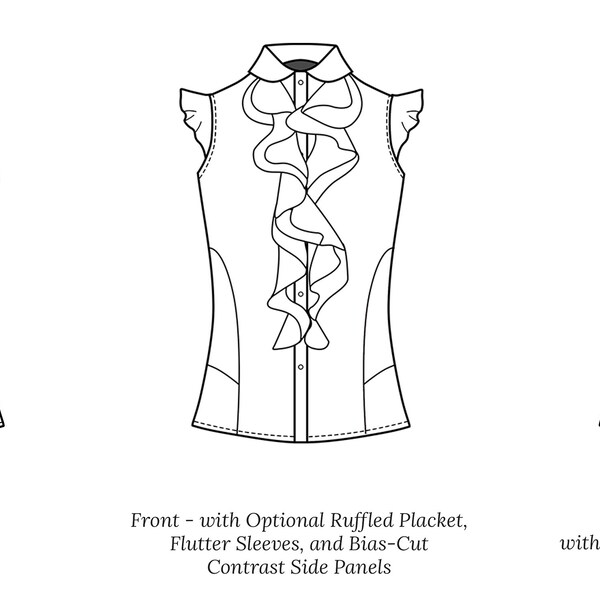 Ruffle Shirt Pattern - Etsy