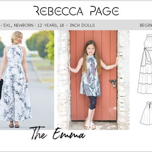 BUNDLE Emma PDF Sewing Pattern Maxi Pattern, Emma Dress Pattern, Flowy ...