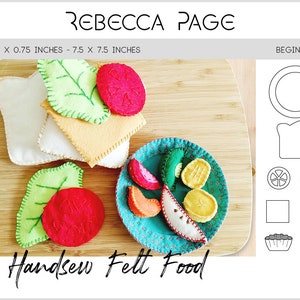 Handsew Felt Food PDF Sewing Pattern Toy Pattern Felt Food - Etsy
