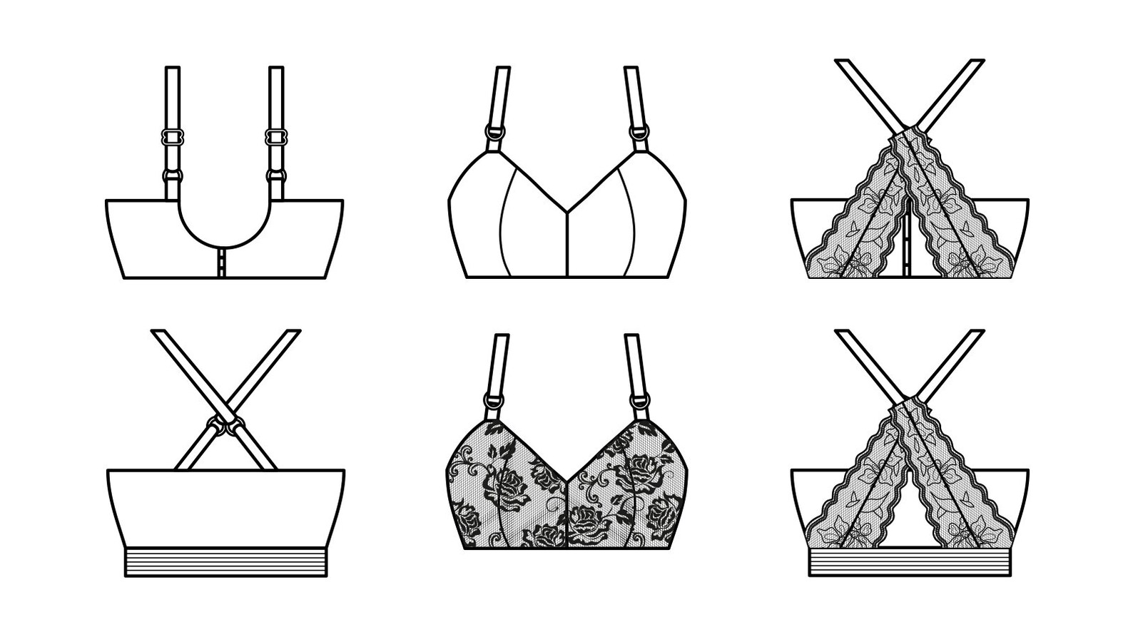 Racerback Bralette PDF Sewing Pattern Bra Pattern Comfy - Etsy