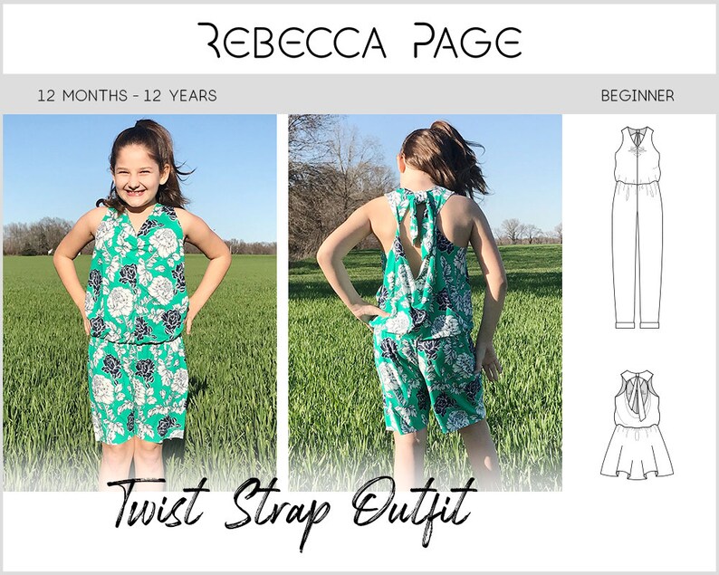 Twist Strap Outfit PDF Sewing Pattern Top Pattern Twist Top - Etsy