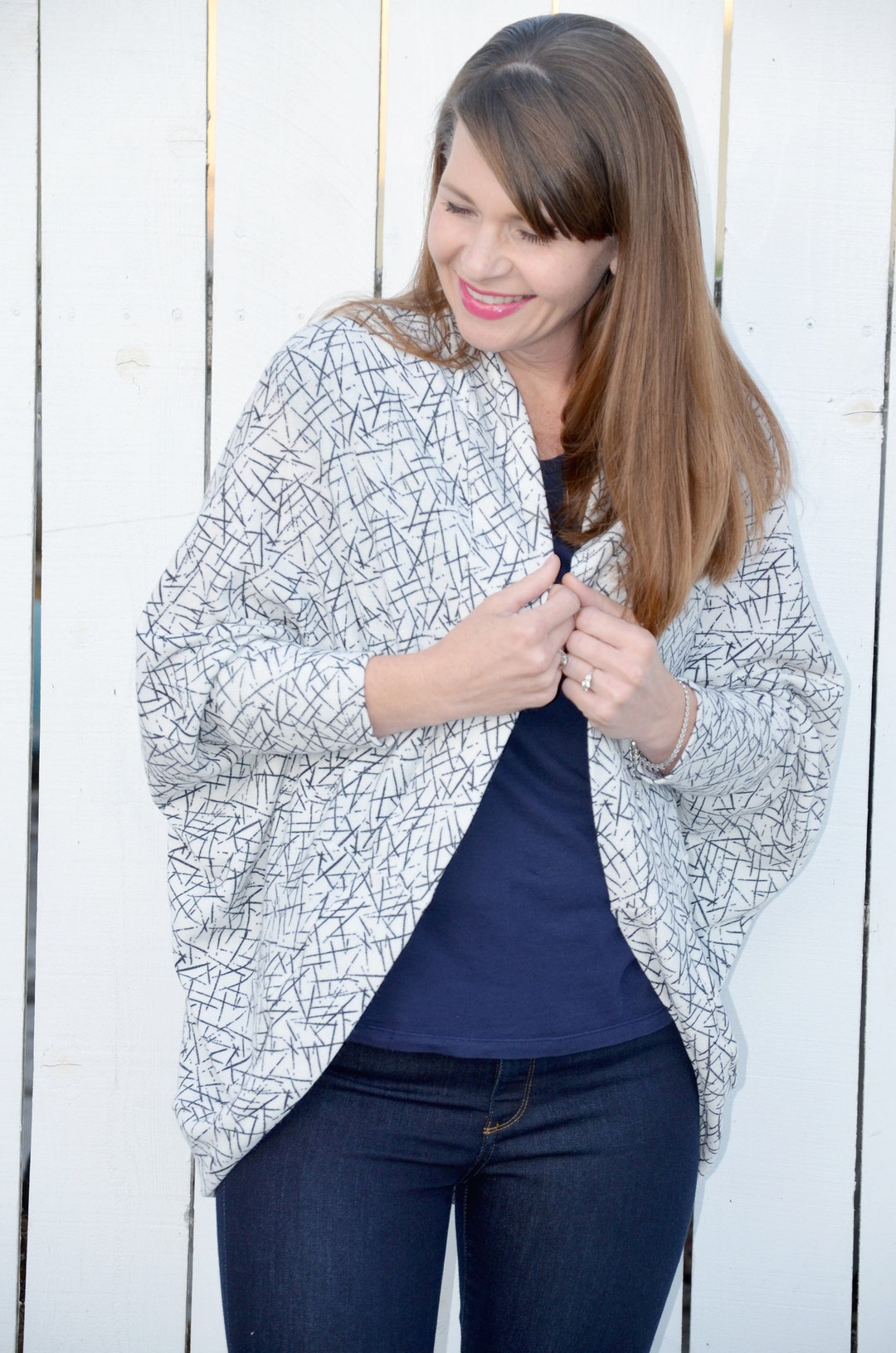 Cora Cocoon PDF Sewing Pattern Cardigan Pattern, Cosy Cardi Pattern ...