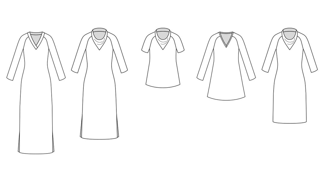 Raglan T-shirt Dress PDF Sewing Pattern - Raglan Pattern, Raglan Dress ...