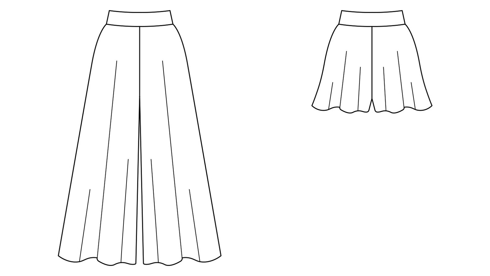 BUNDLE Culottes PDF Sewing Pattern Comfy Pants Pattern | Etsy