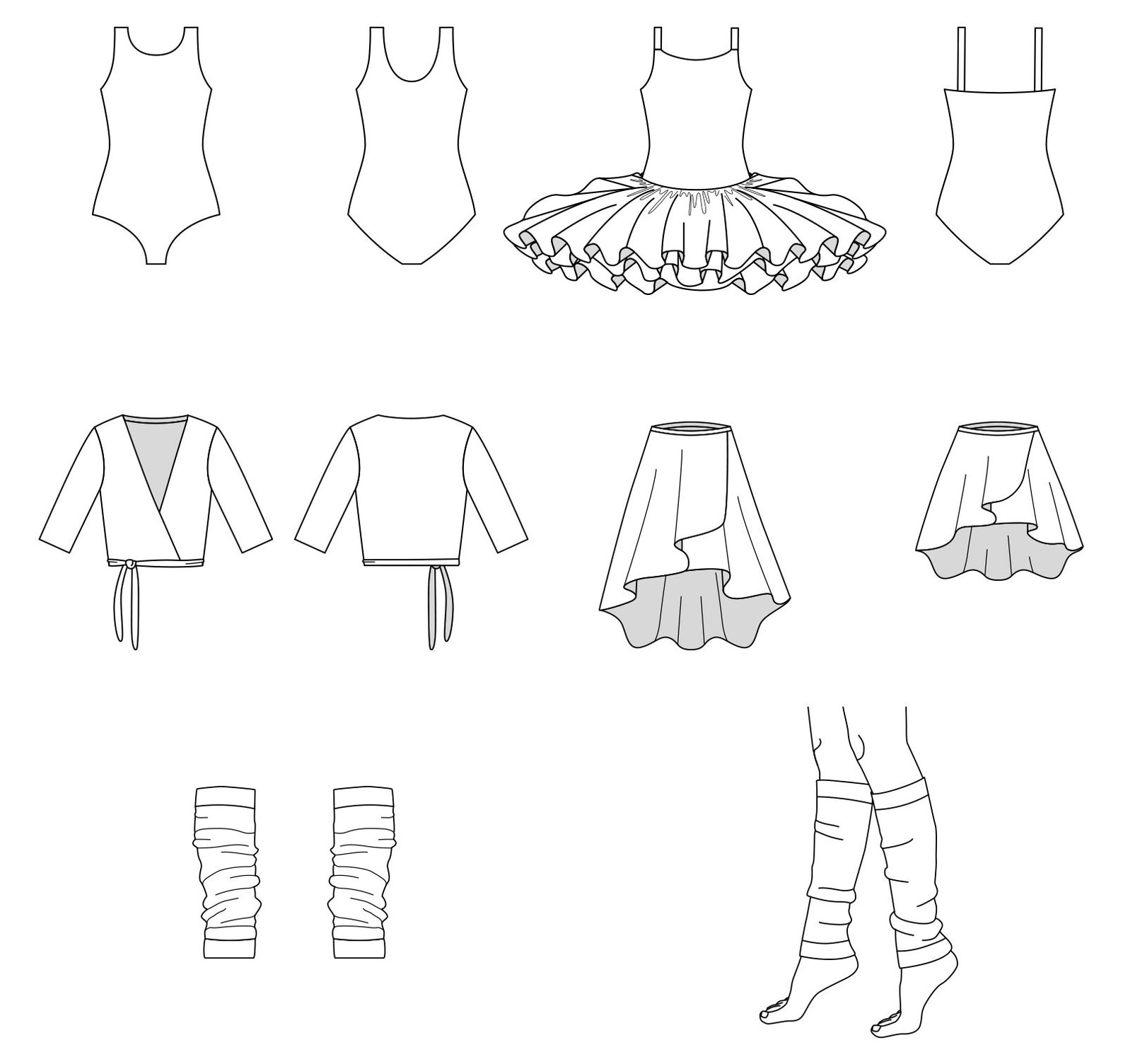 Childrens Ballet Bundle PDF Sewing Pattern Dancewear - Etsy