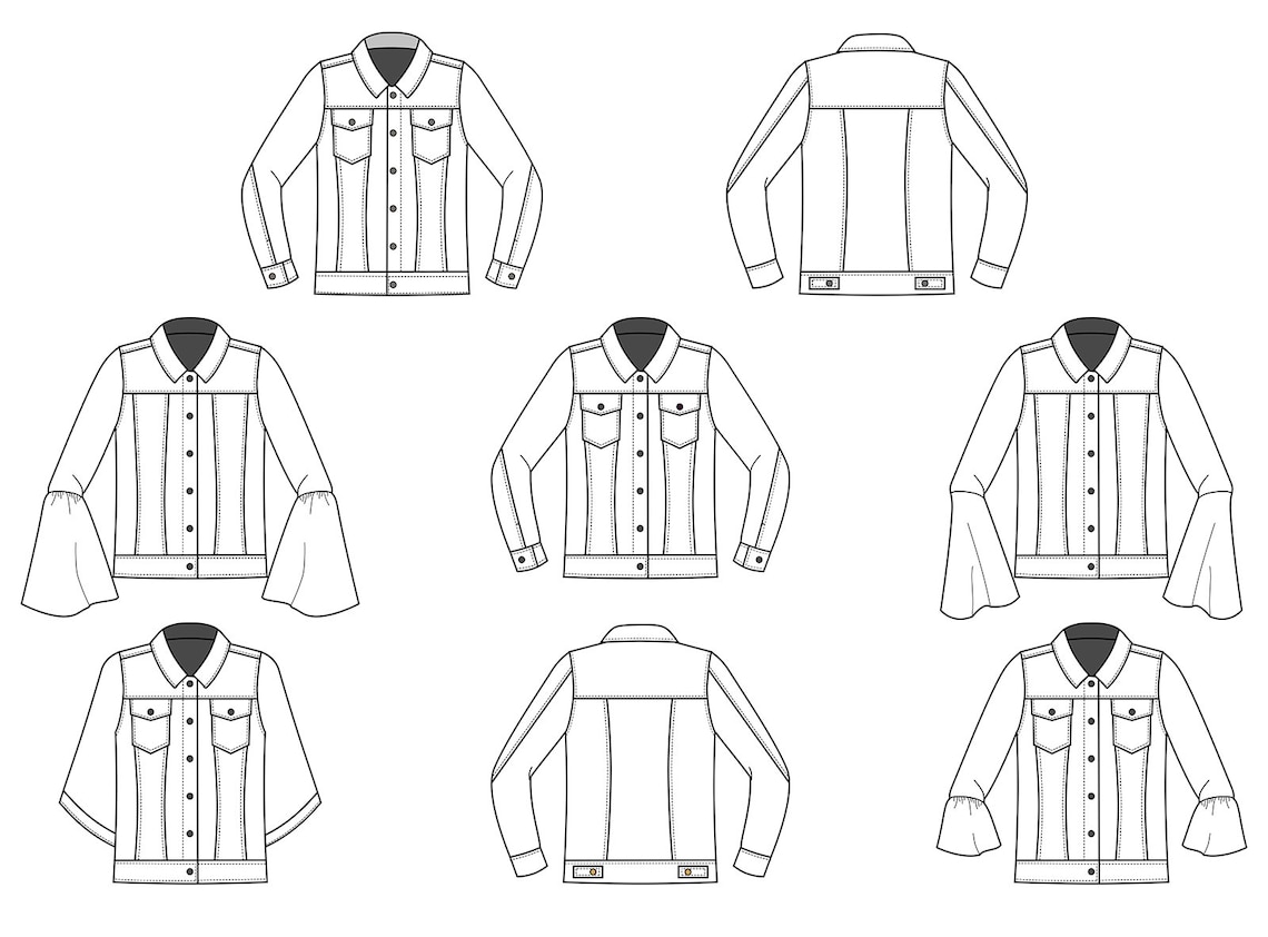 Family Bundle Kingston PDF Sewing Pattern Jacket Pattern | Etsy