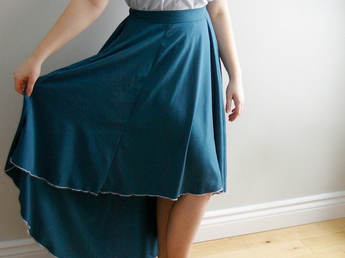 Hayley High Low Skirt PDF Sewing Pattern Hi-low Pattern - Etsy