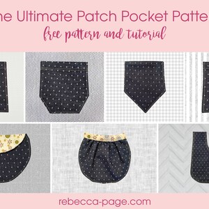 Ultimate Patch Pocket PDF Sewing Pattern Pockets Pattern | Etsy