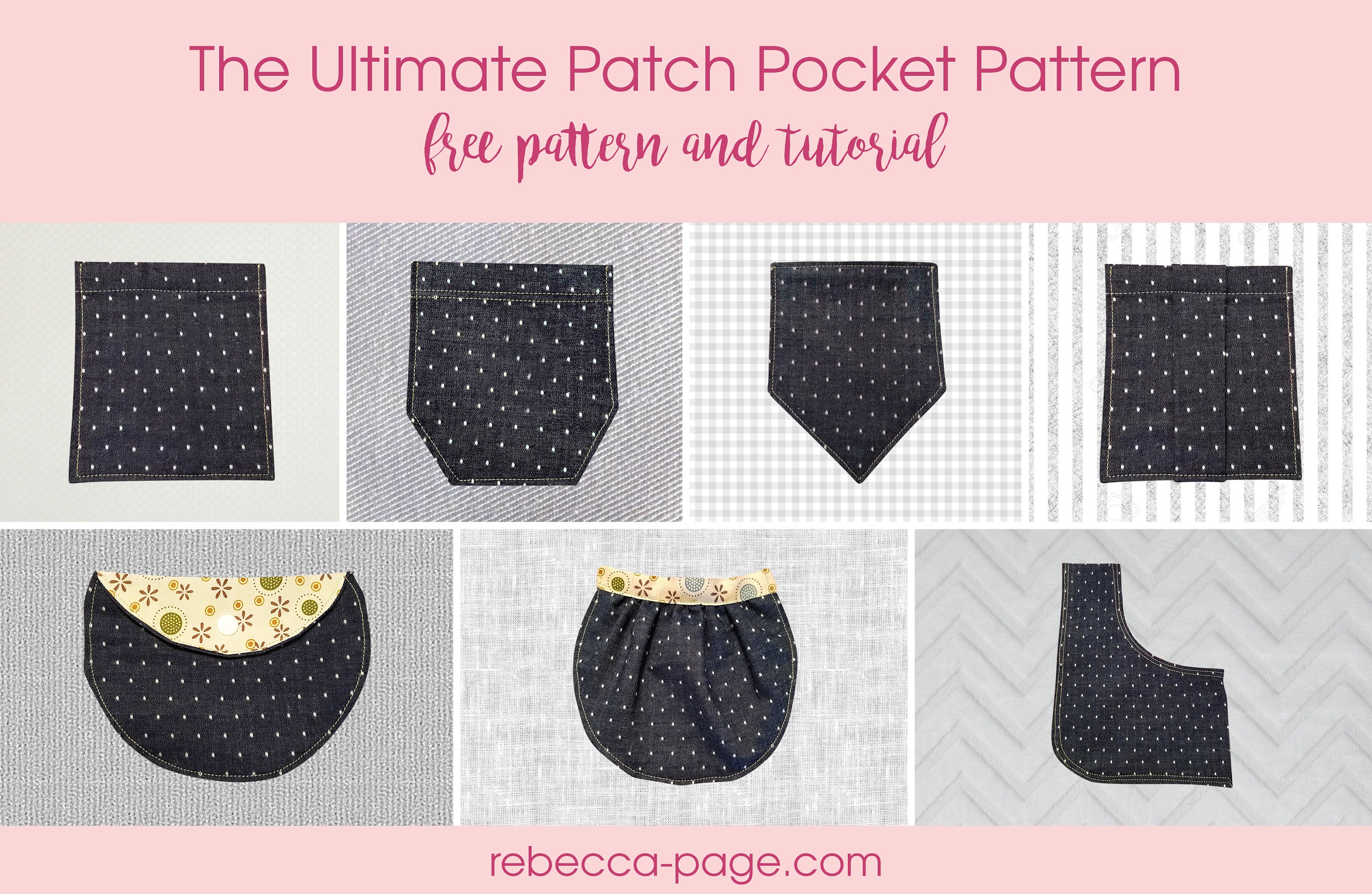 Ultimate Patch Pocket PDF Sewing Pattern Pockets Pattern | Etsy