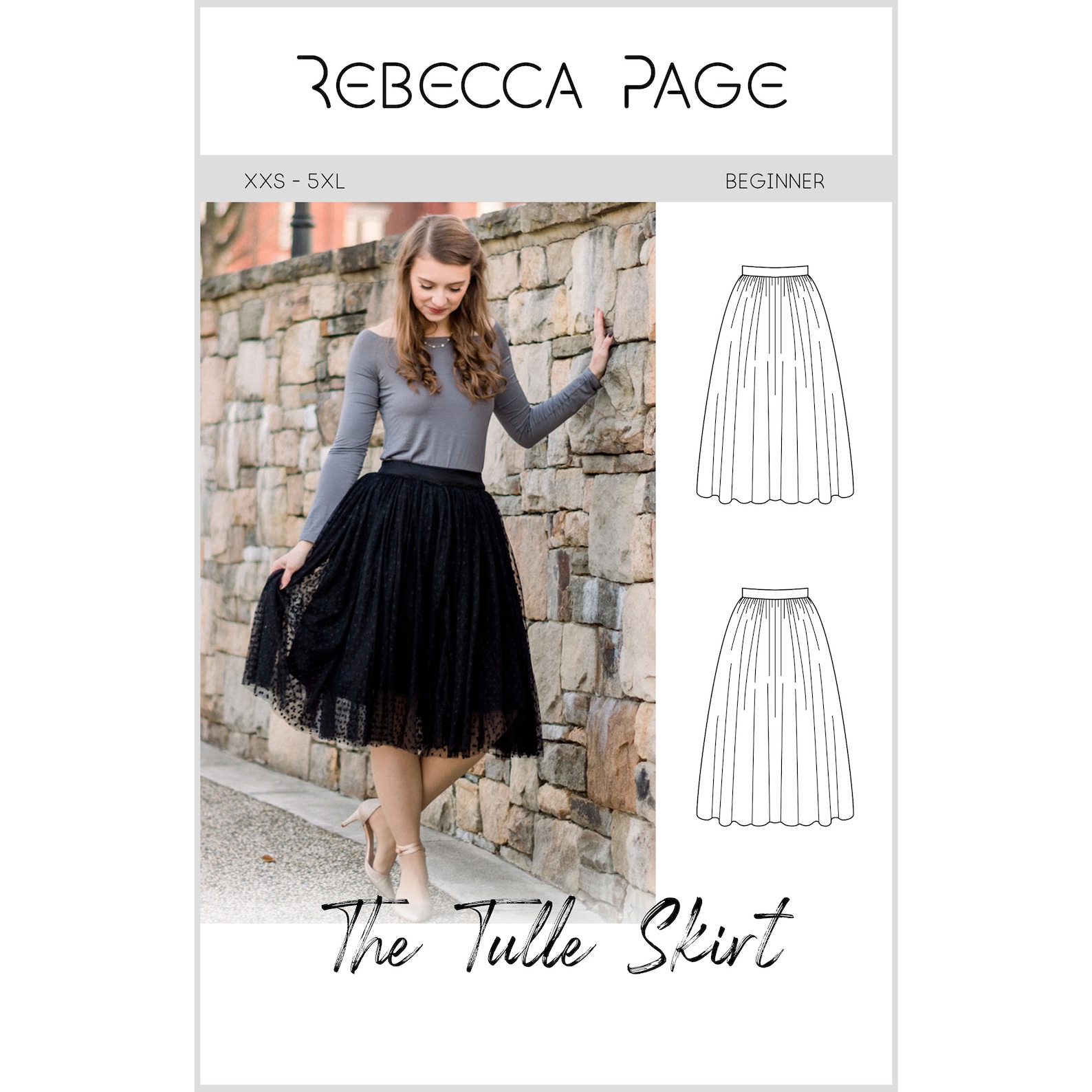 Tulle Skirt PDF Sewing Pattern Full Skirt Pattern Tulle | Etsy