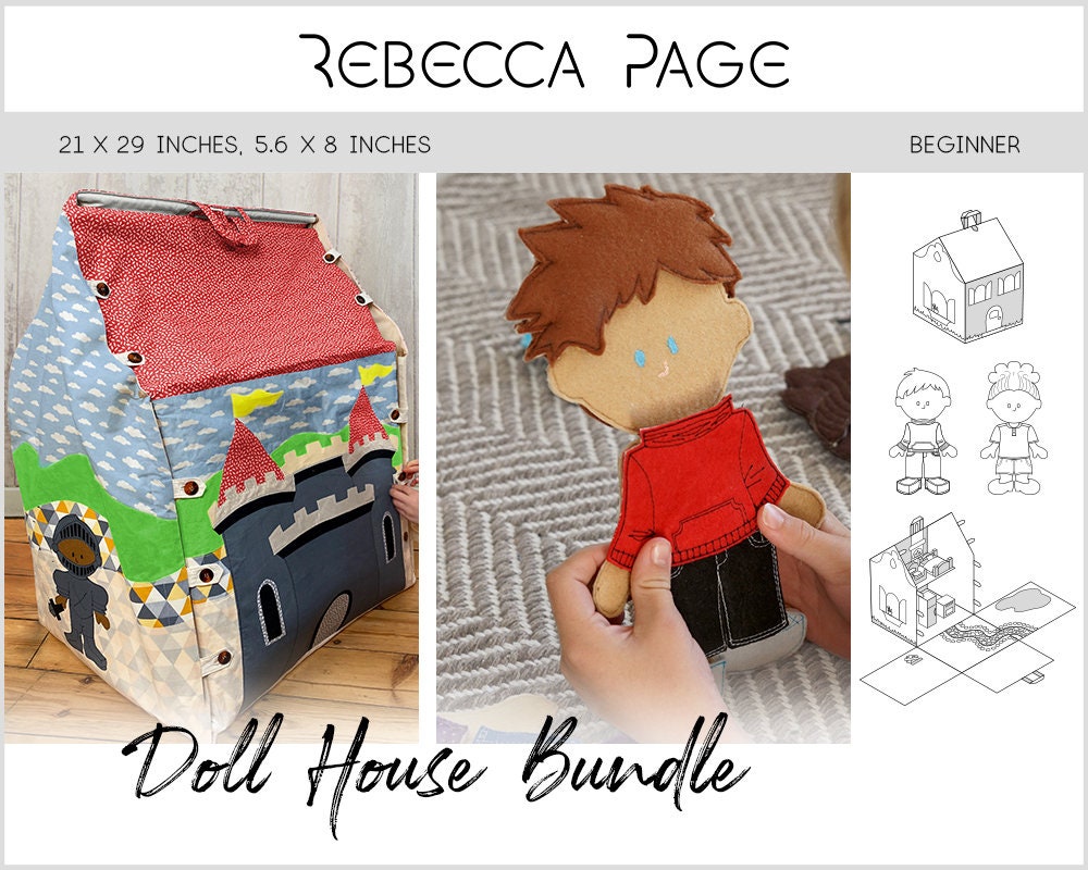 Doll House Bundle PDF Sewing Pattern Toy Pattern Doll House | Etsy