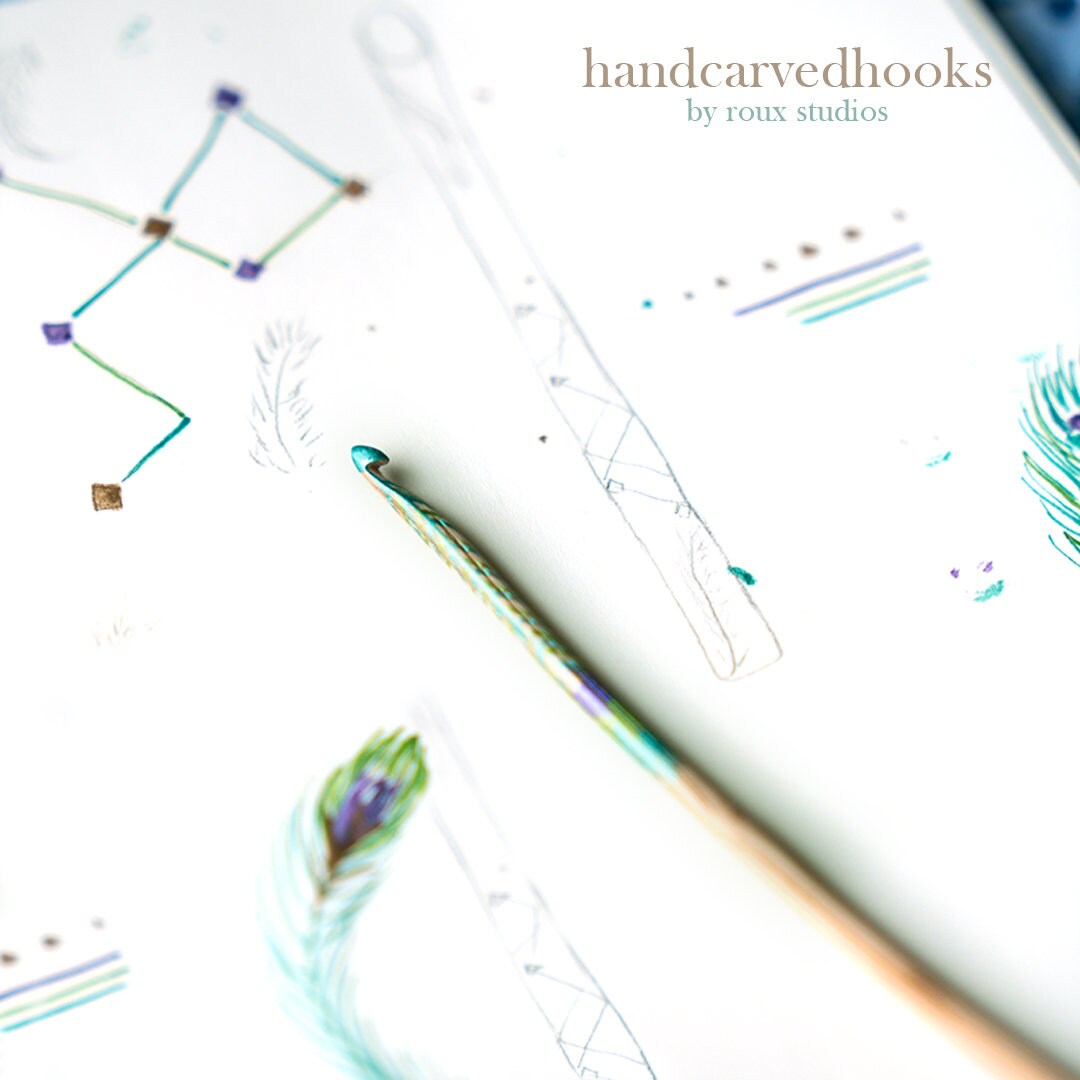 Hand Painted Crochet Hook Made to Order | Etsy