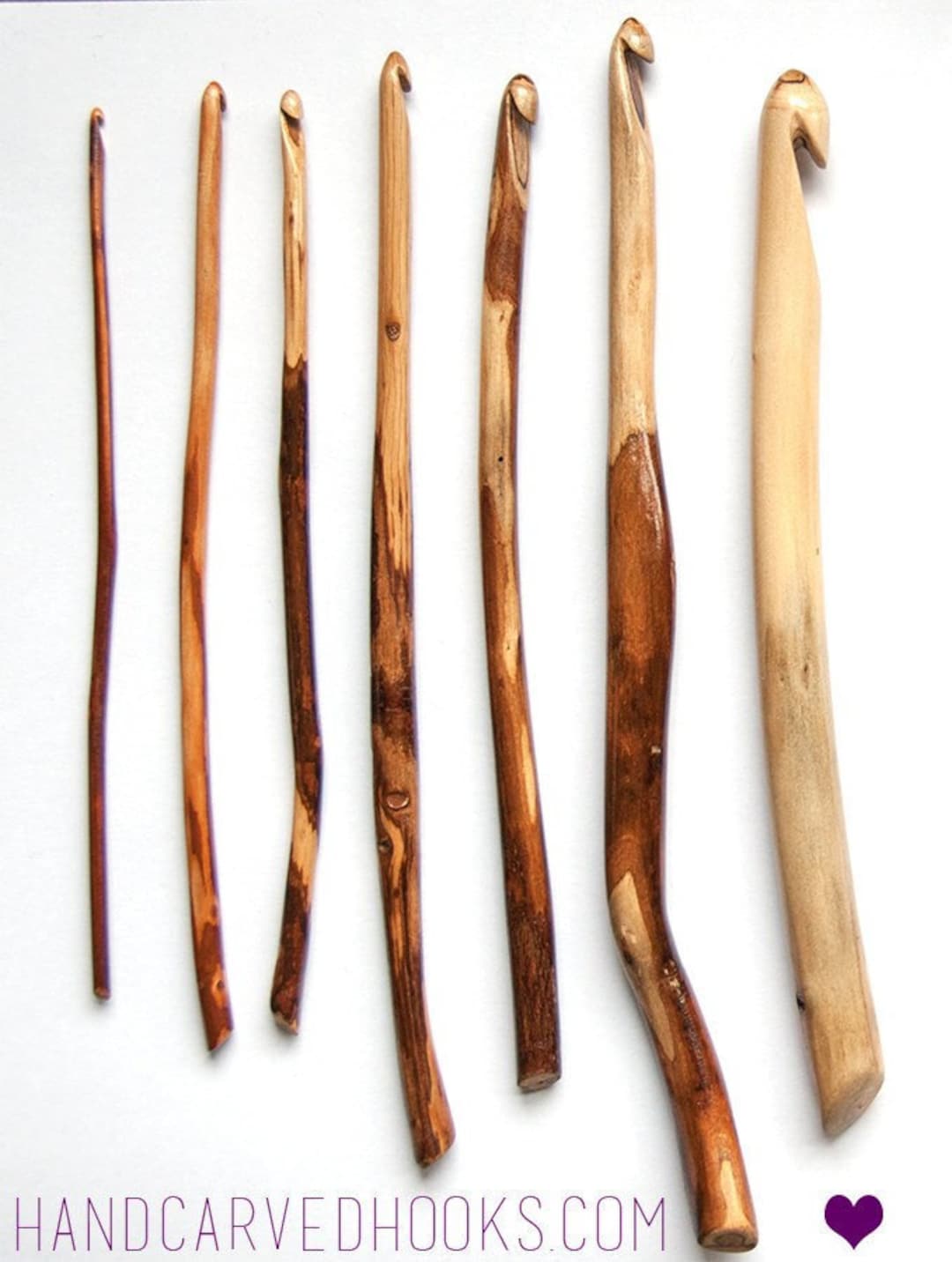 Hand Carved Wooden Crochet Hook – Rustic Heirloom Craft Tool - Etsy