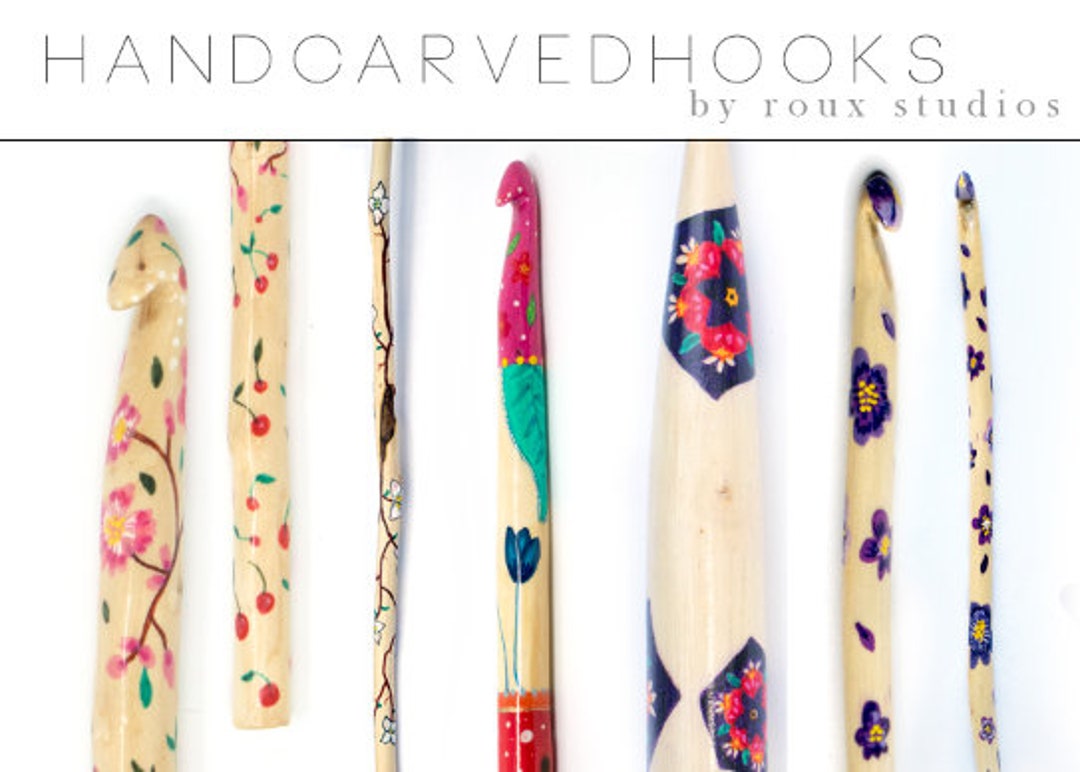 Hand Painted Crochet Hook - Made to Order - Etsy