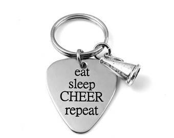 Keep Calm and Cheer on Keychain - Etsy