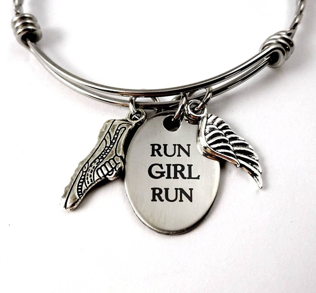 Running Bracelet Run Girl Run Bangle Bracelet running Runner Woman ...