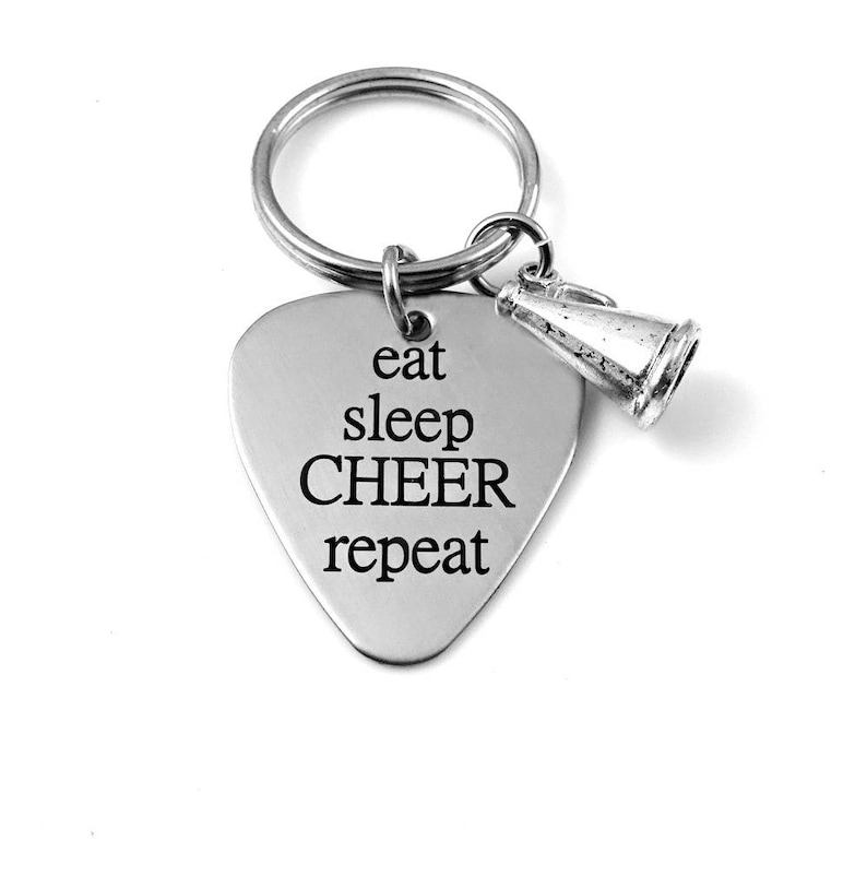 Cheer Key Chain Eat Sleep Cheer Repeat Cheer Cheerleader - Etsy