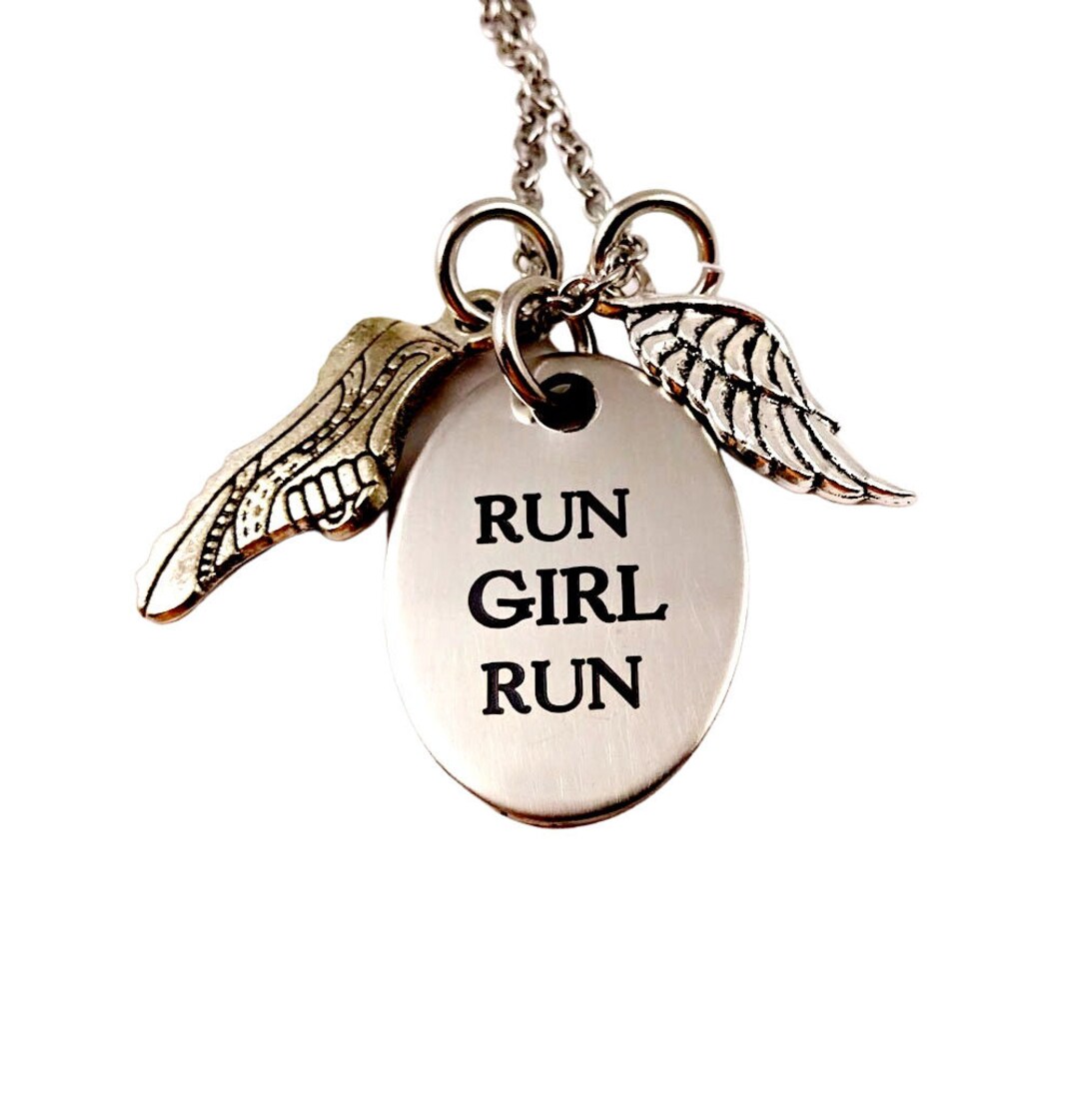 Running Necklace - Run Girl Run - Runner - Woman - Marathon - Love to ...