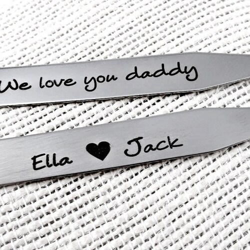 Collar Stays We Love You Daddy Personalized Collar Stays - Etsy