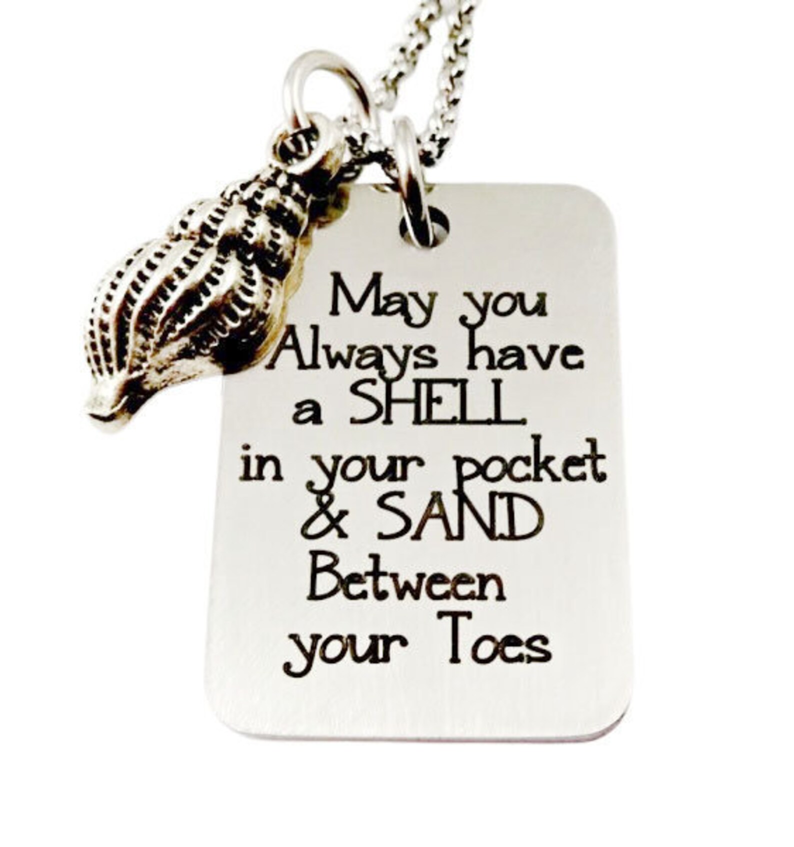 Beach Necklace May You Always Have A Shell in Your Pocket & - Etsy
