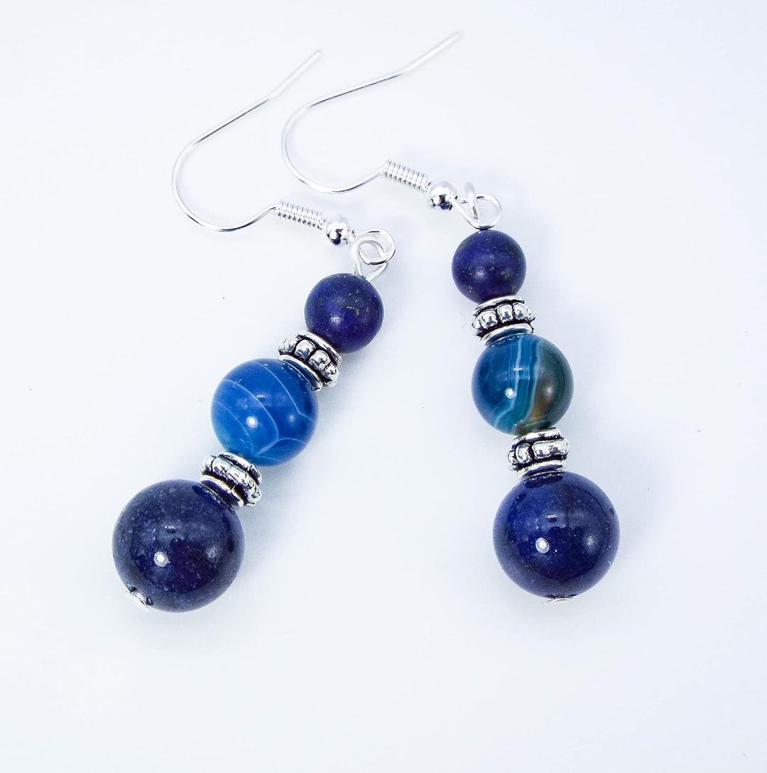 Cynthia Lynn "indigo DREAM Egyptian Lazuli Lapis and Blue Stripe Agate ...
