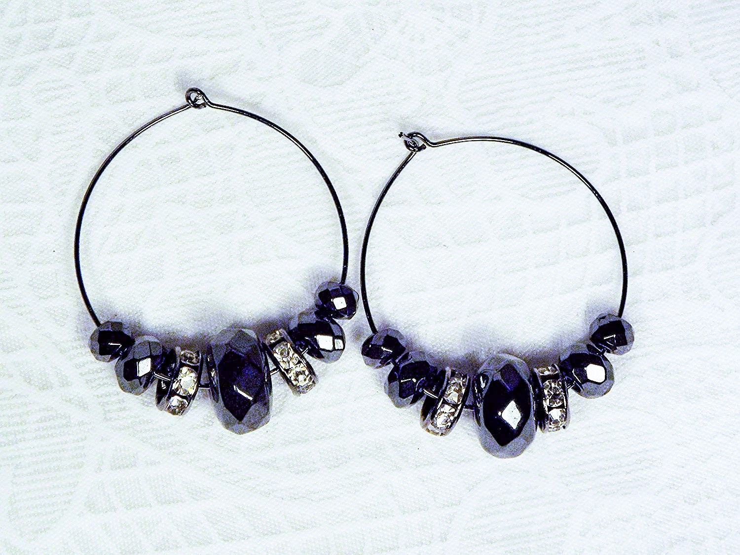 Cynthia Lynn dark Crystal Jet Hematite Reversible - Etsy