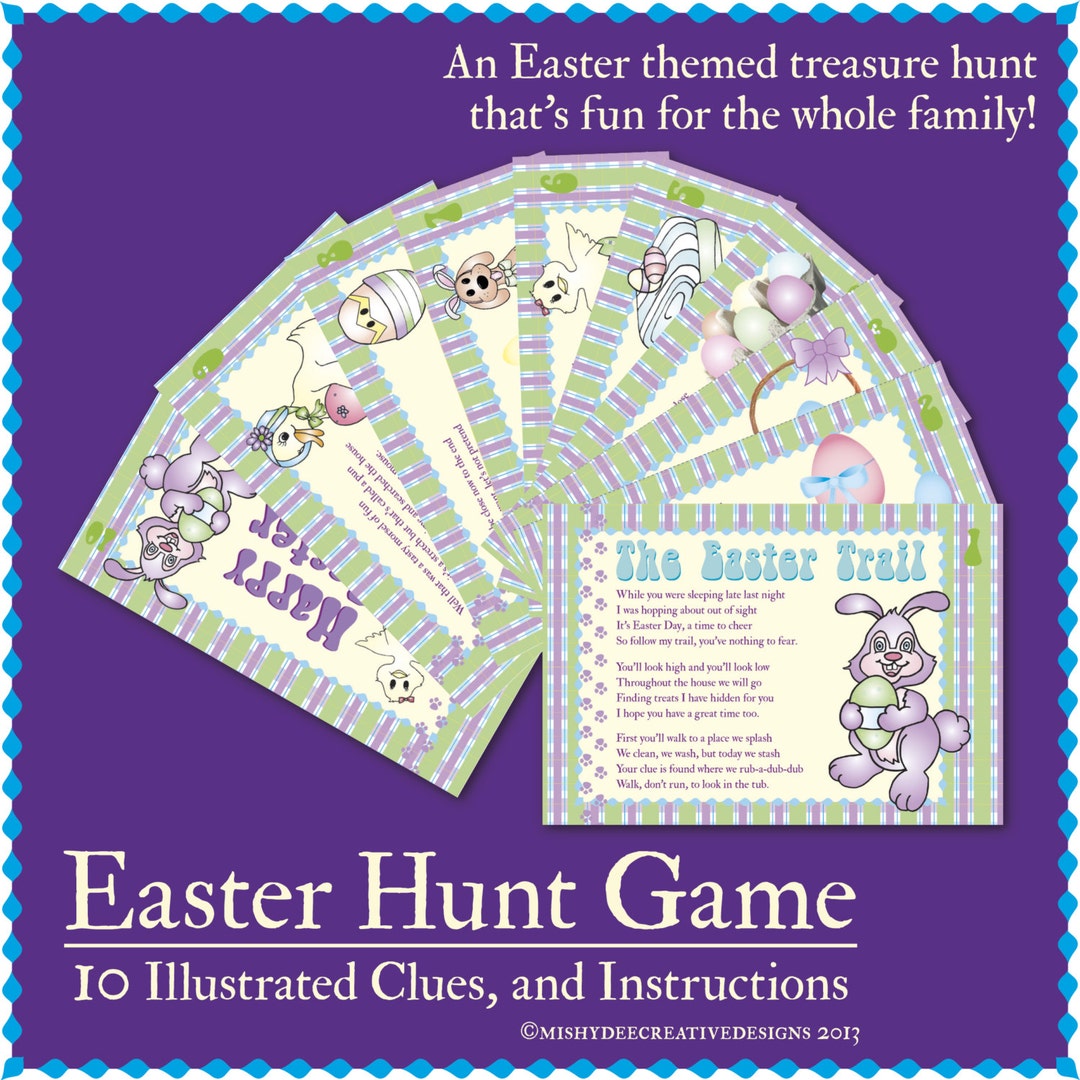 Easter Egg Treasure Hunt Game - Instant Download - Etsy