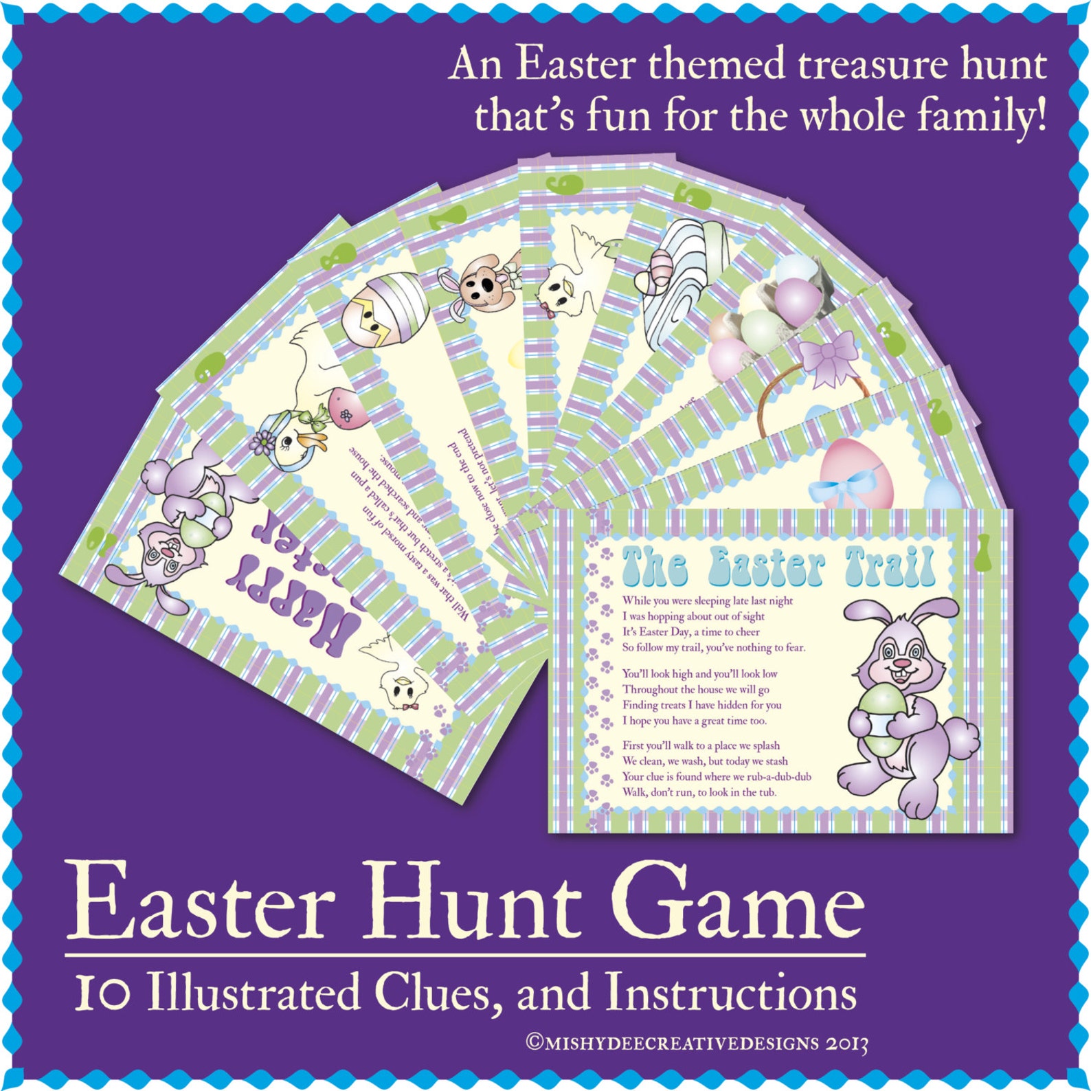 Easter Egg Treasure Hunt Game - Instant Download - Etsy