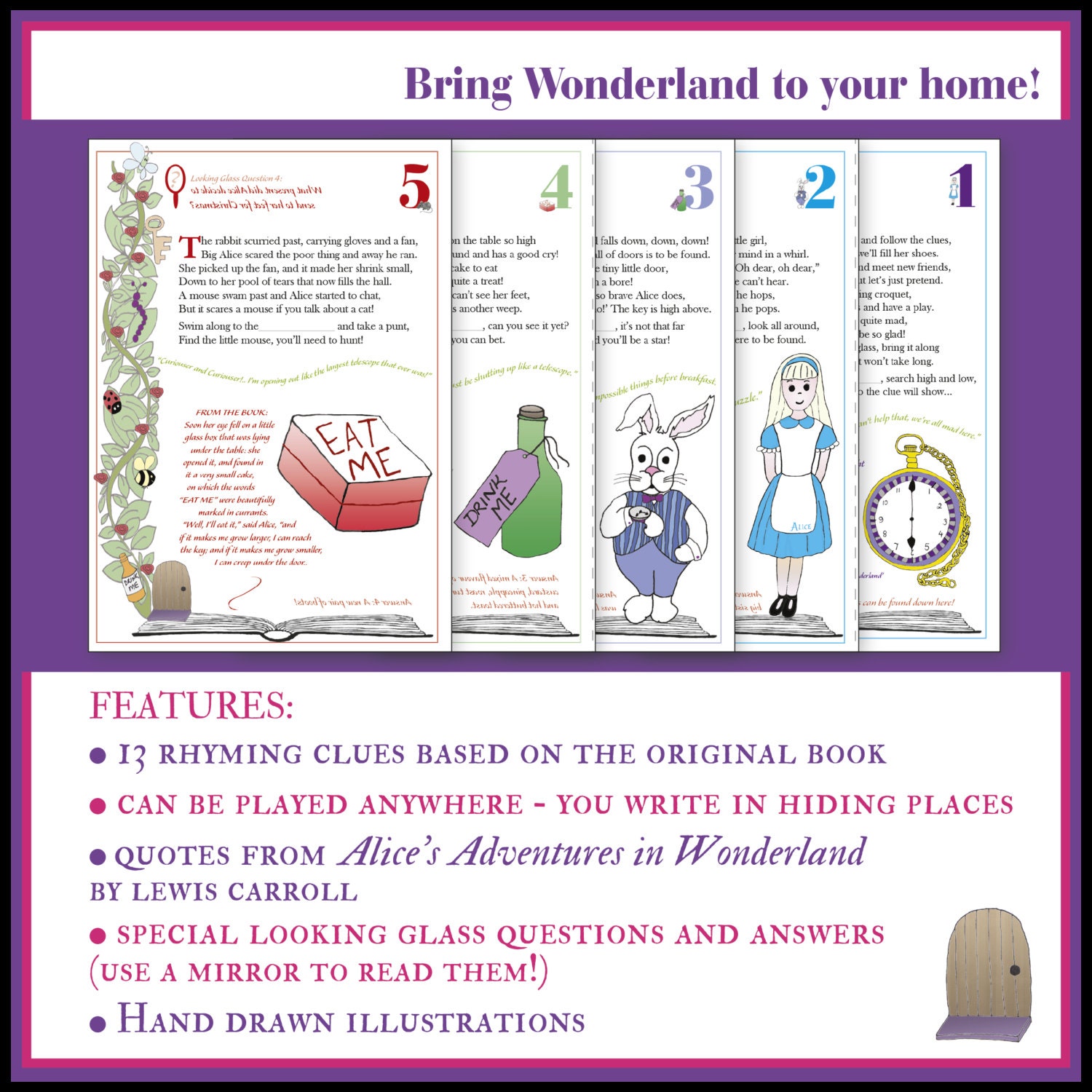 Alice in Wonderland Treasure Hunt Game - Etsy