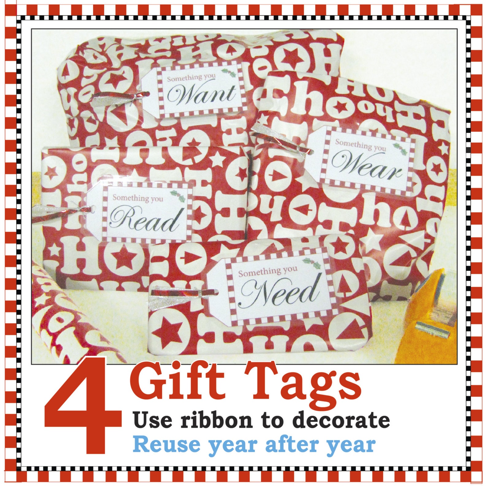 Printable Christmas Tags and Wish List - Etsy