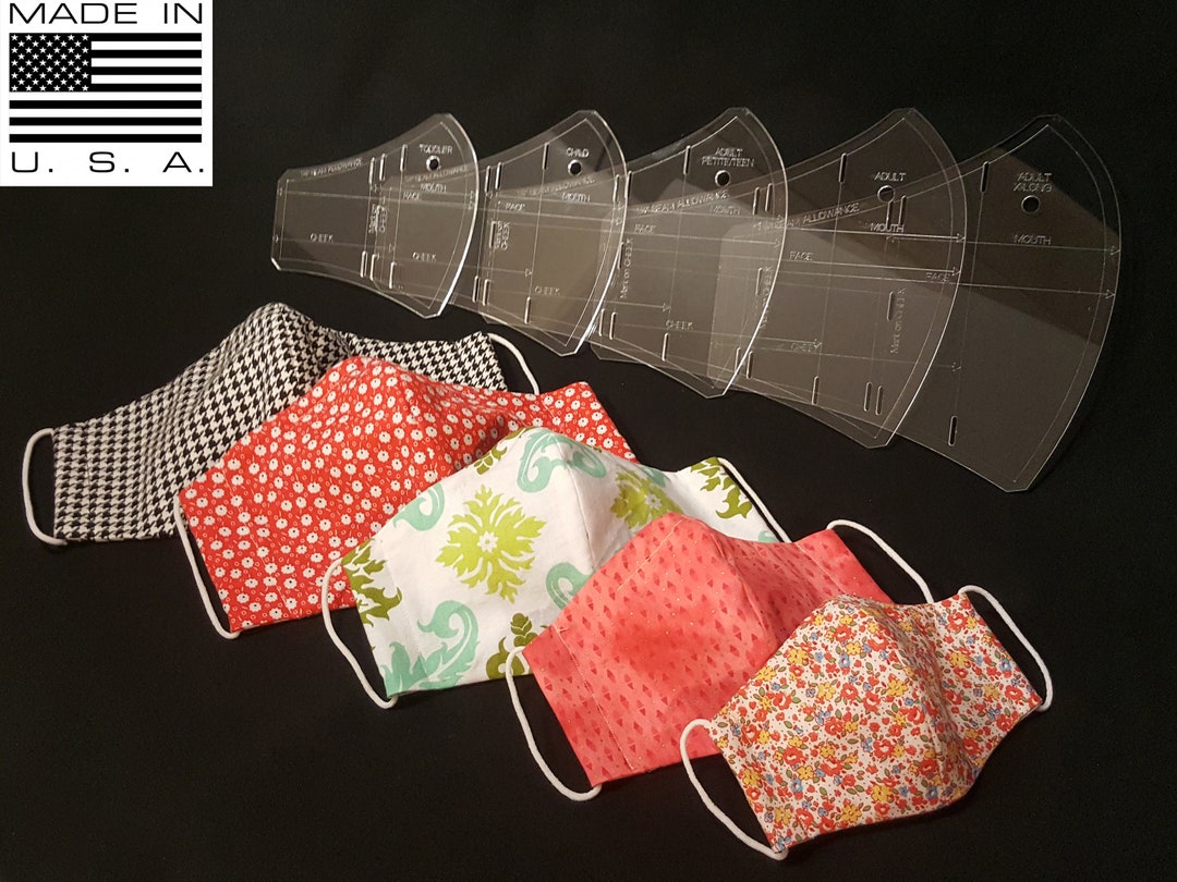 Olson Combined Mask Acrylic Templates - 5 Sizes for Adult and Child ...