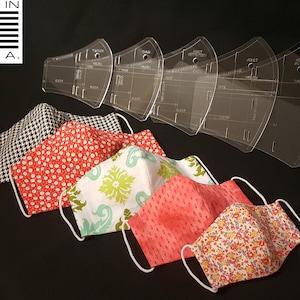 Olson Combined Mask Acrylic Templates - 5 Sizes for Adult and Child ...