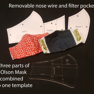 Olson Combined Mask Acrylic Templates - 5 Sizes for Adult and Child ...
