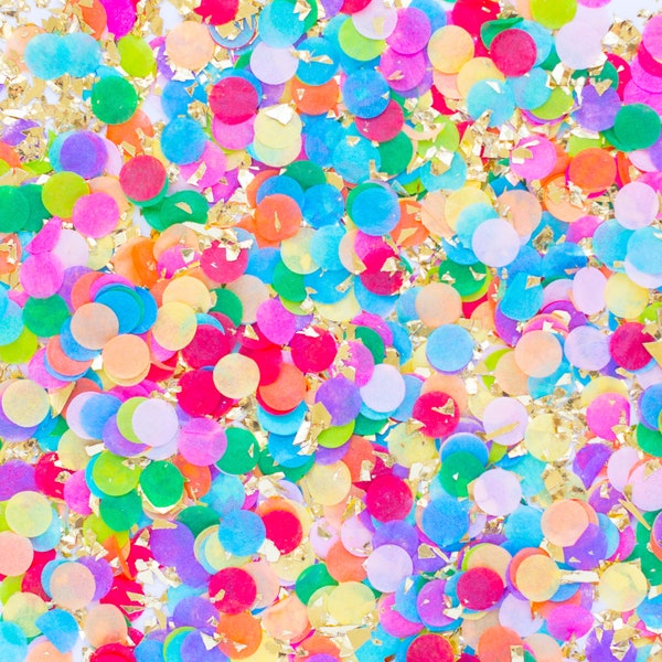Rainbow Confetti - Etsy