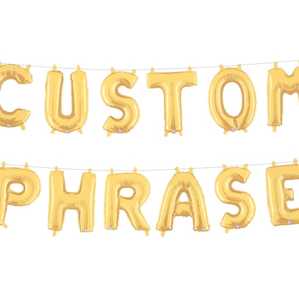 Gold Letter Balloons - Etsy
