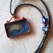 Hand Painted Pendant Leaf of Mermaid's Tale, Art Pendant Necklace ...