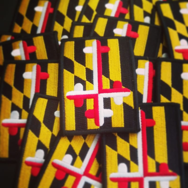 Inverted Maryland Flag Cross Patch - an Eye Am Providence Original - Etsy